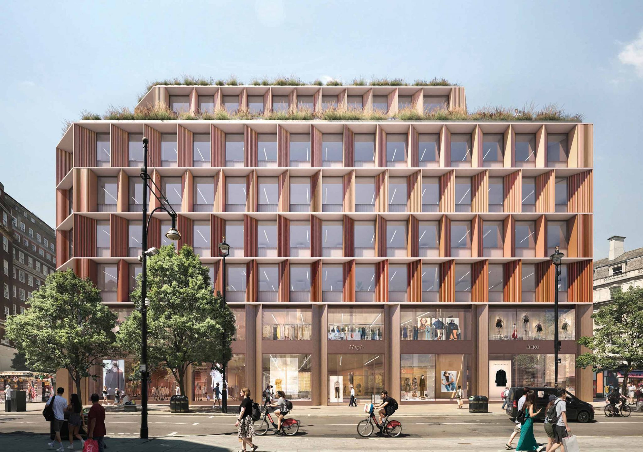 Old Debenhams flagship reaches topping out milestone. - AKT II